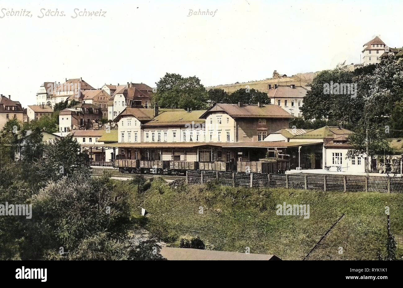 Bahnhof Sebnitz, Railway coaches of Germany, 1913, Landkreis Sächsische ...