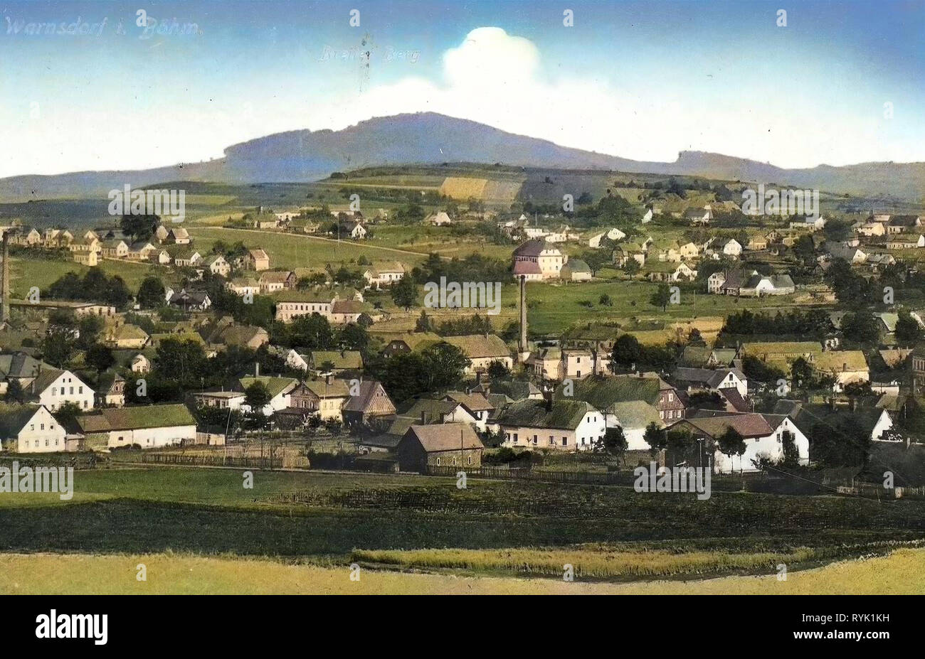 Buildings in Varnsdorf, 1913, Ústí nad Labem Region, Warnsdorf, Breiter ...