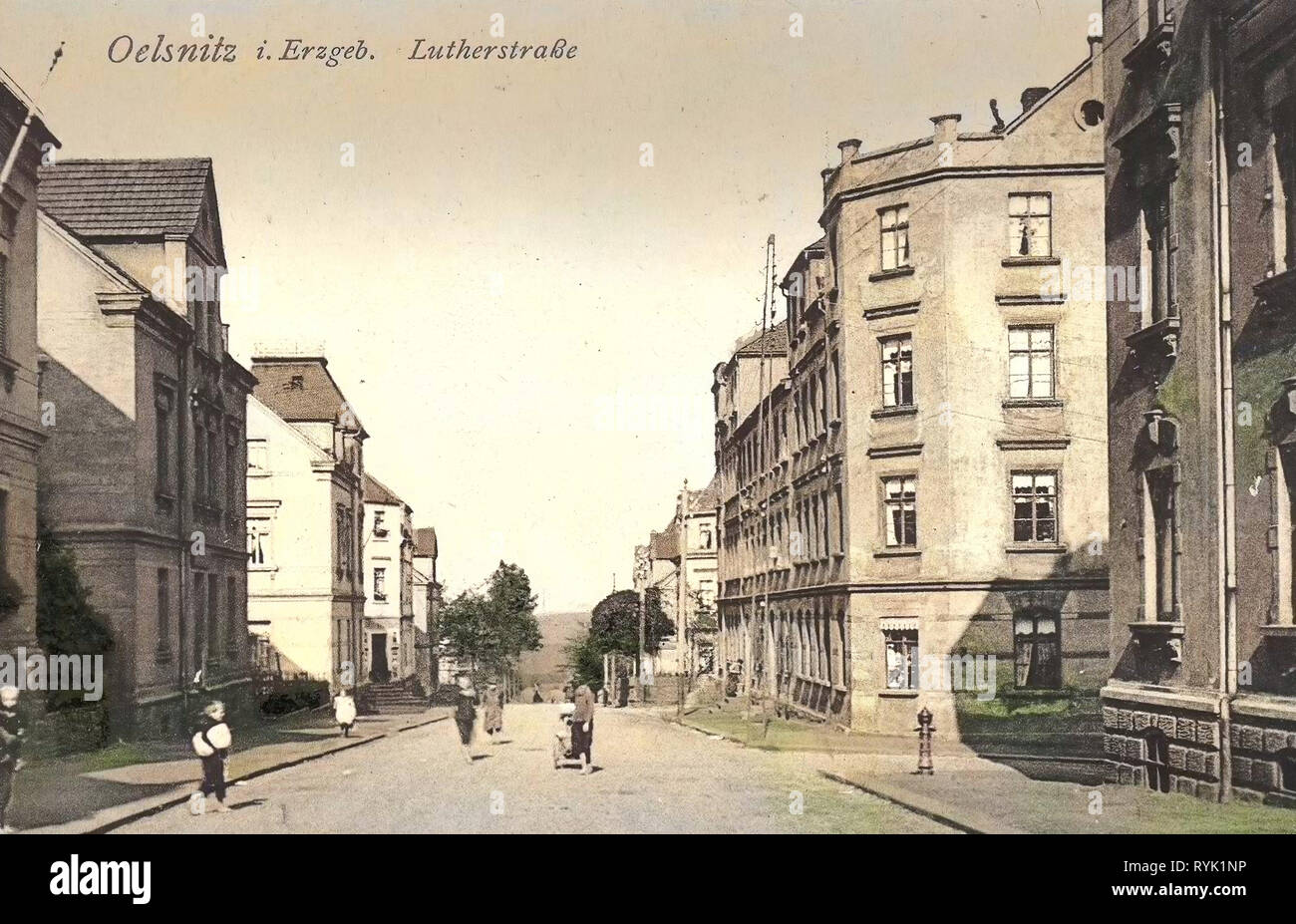 Buildings in Oelsnitz/Erzgeb., 1913, Erzgebirgskreis, Oelsnitz ...