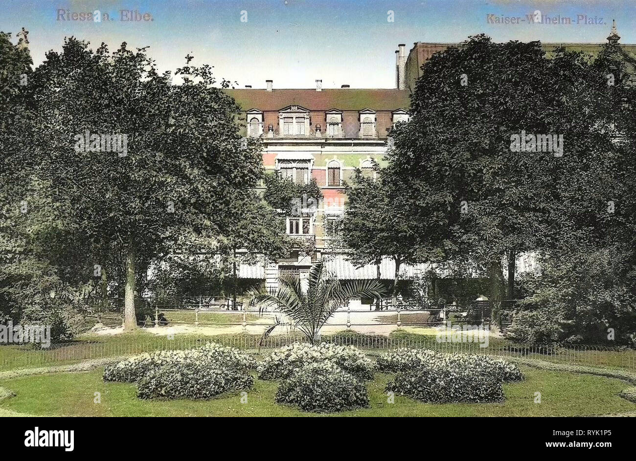 Buildings in Riesa, 1913, Landkreis Meißen, Riesa, Kaiser, Wilhelm ...