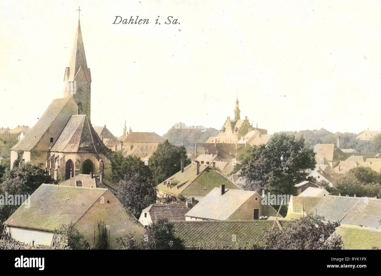 Buildings in Dahlen, Churches in Dahlen, 1913, Landkreis Nordsachsen ...