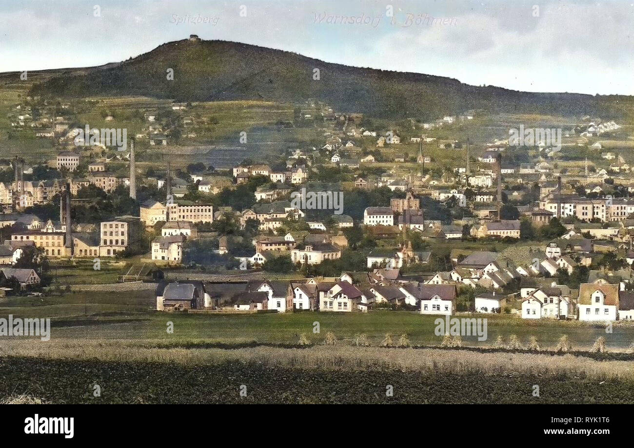 Buildings in Varnsdorf, 1913, Ústí nad Labem Region, Warnsdorf, Czech ...