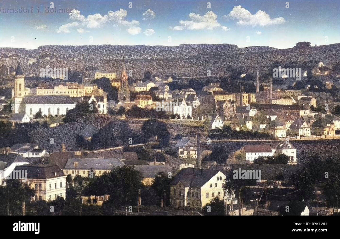Buildings in Varnsdorf, Churches in Varnsdorf, 1913, Ústí nad Labem ...