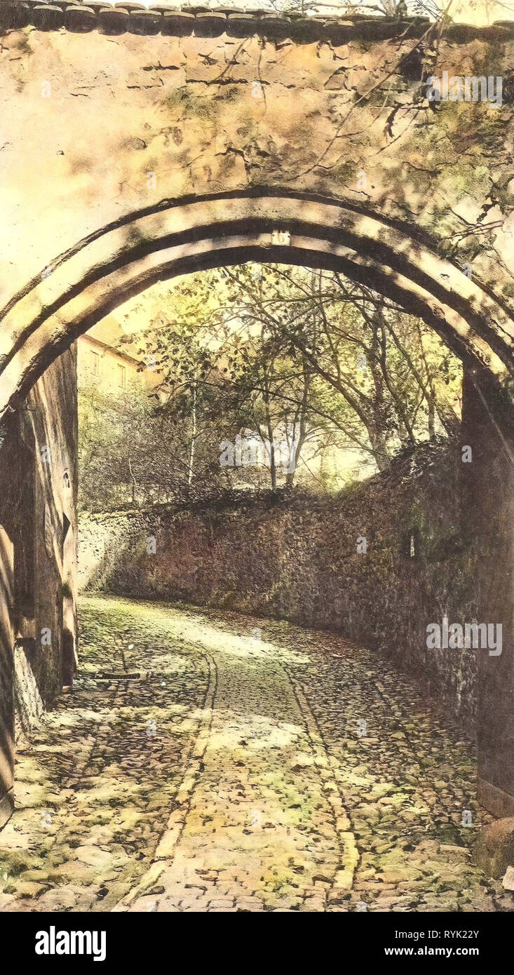 Burg Mildenstein, Castle gates in Saxony, 1913, Landkreis Mittelsachsen ...