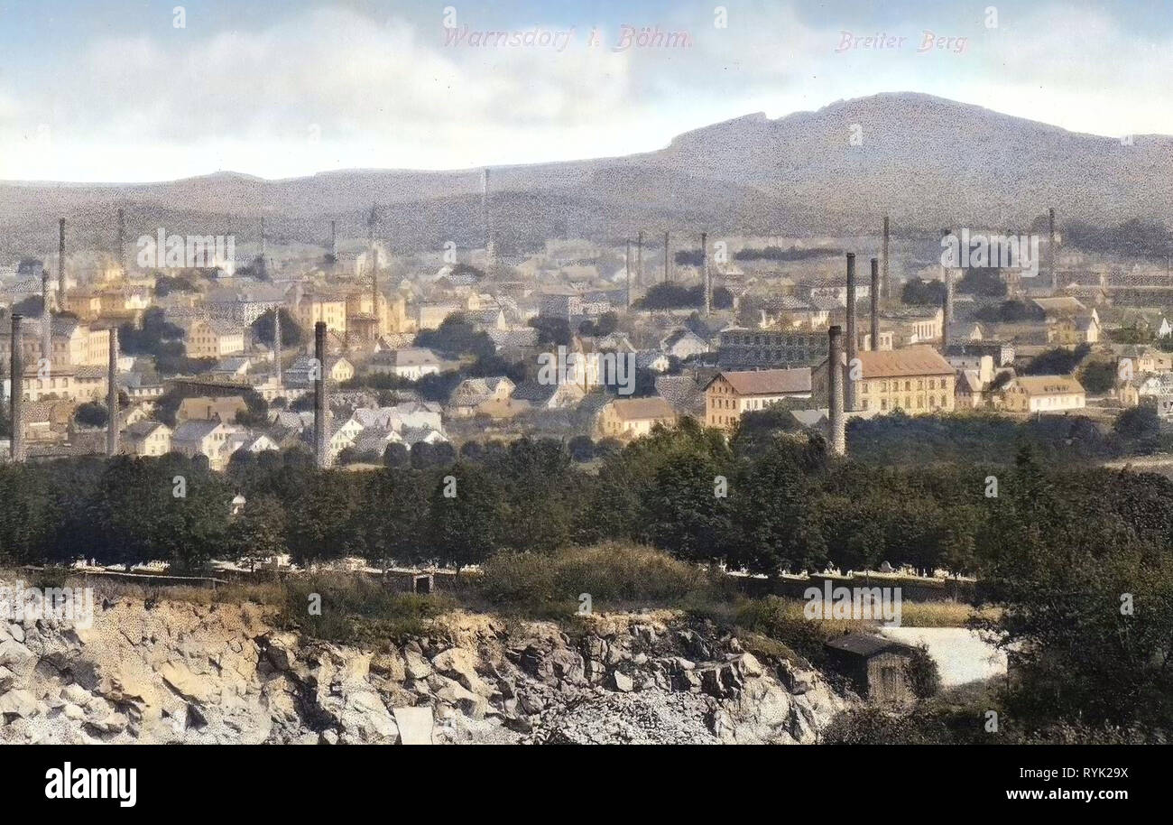 Buildings in Varnsdorf, 1914, Ústí nad Labem Region, Warnsdorf, Breiter ...