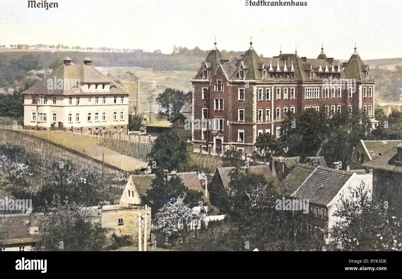 Hospitals in Saxony, Buildings in Meißen, 1914, Meißen ...