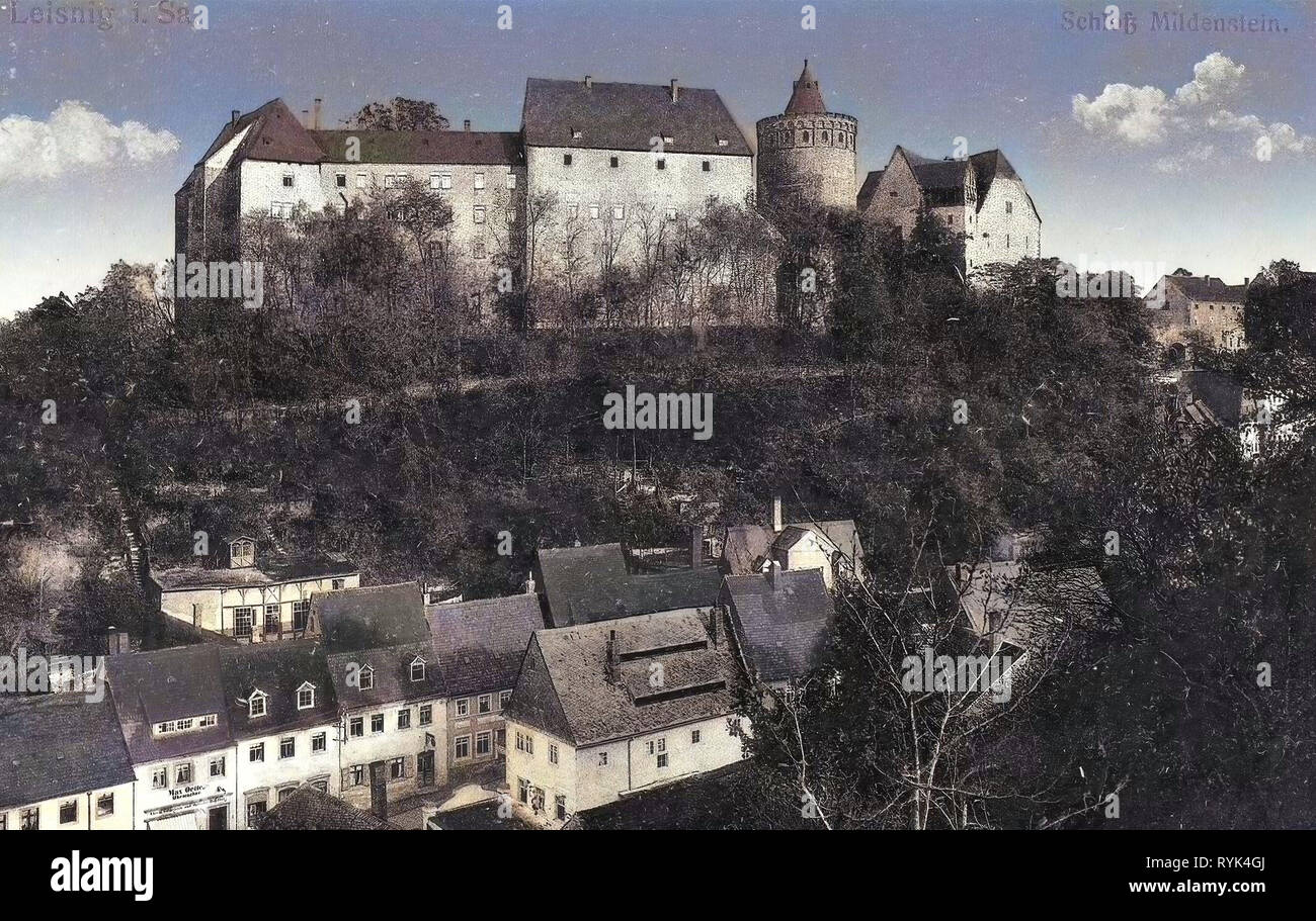 Burg Mildenstein, Buildings in Leisnig, 1915, Landkreis Mittelsachsen ...