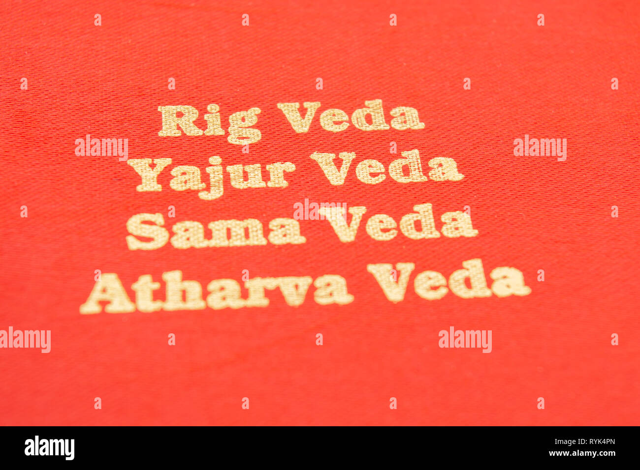 Maski,Karnataka,India - March 13,2019 :The Four types of Holy Vedas ...