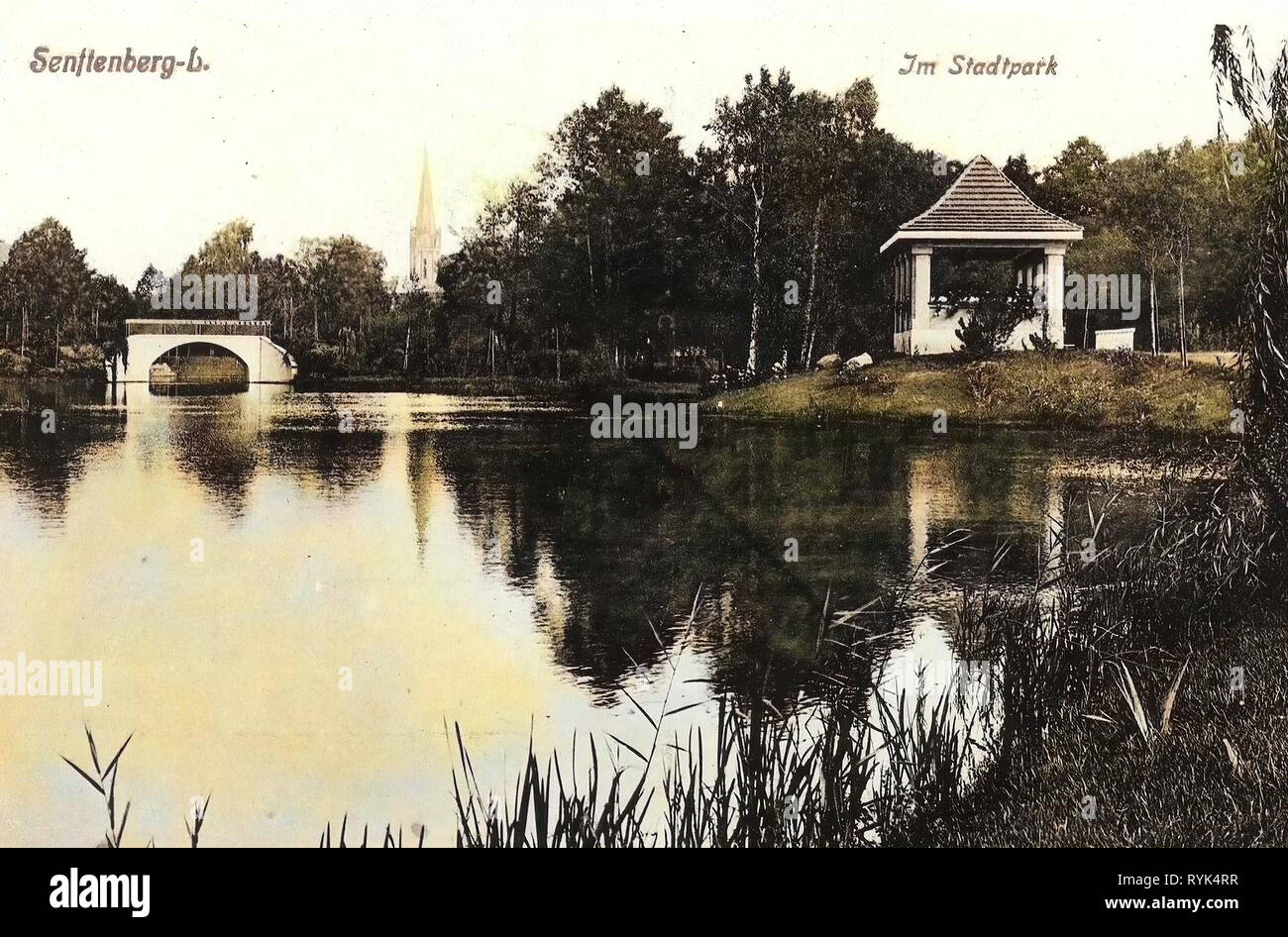 Schlosspark (Senftenberg), Ponds in Brandenburg, Schlossparkbrücke ...