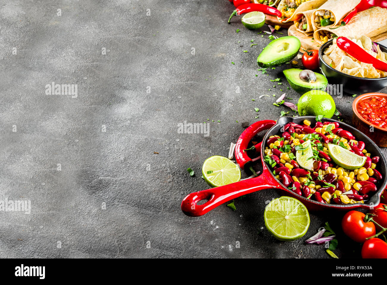 Cinco de Mayo food.Mexican food concept background with taco ...