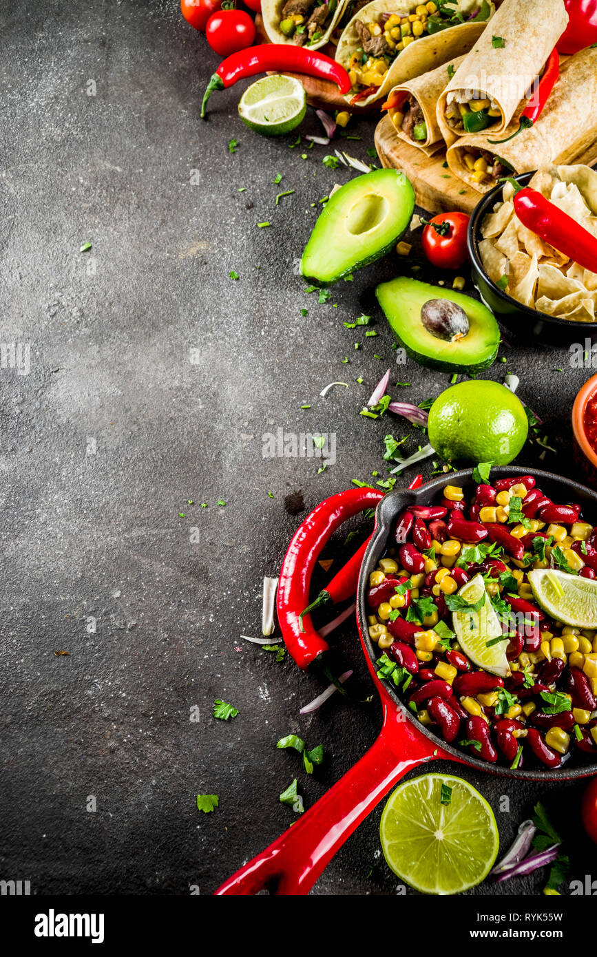 Cinco de Mayo food.Mexican food concept background with taco ...