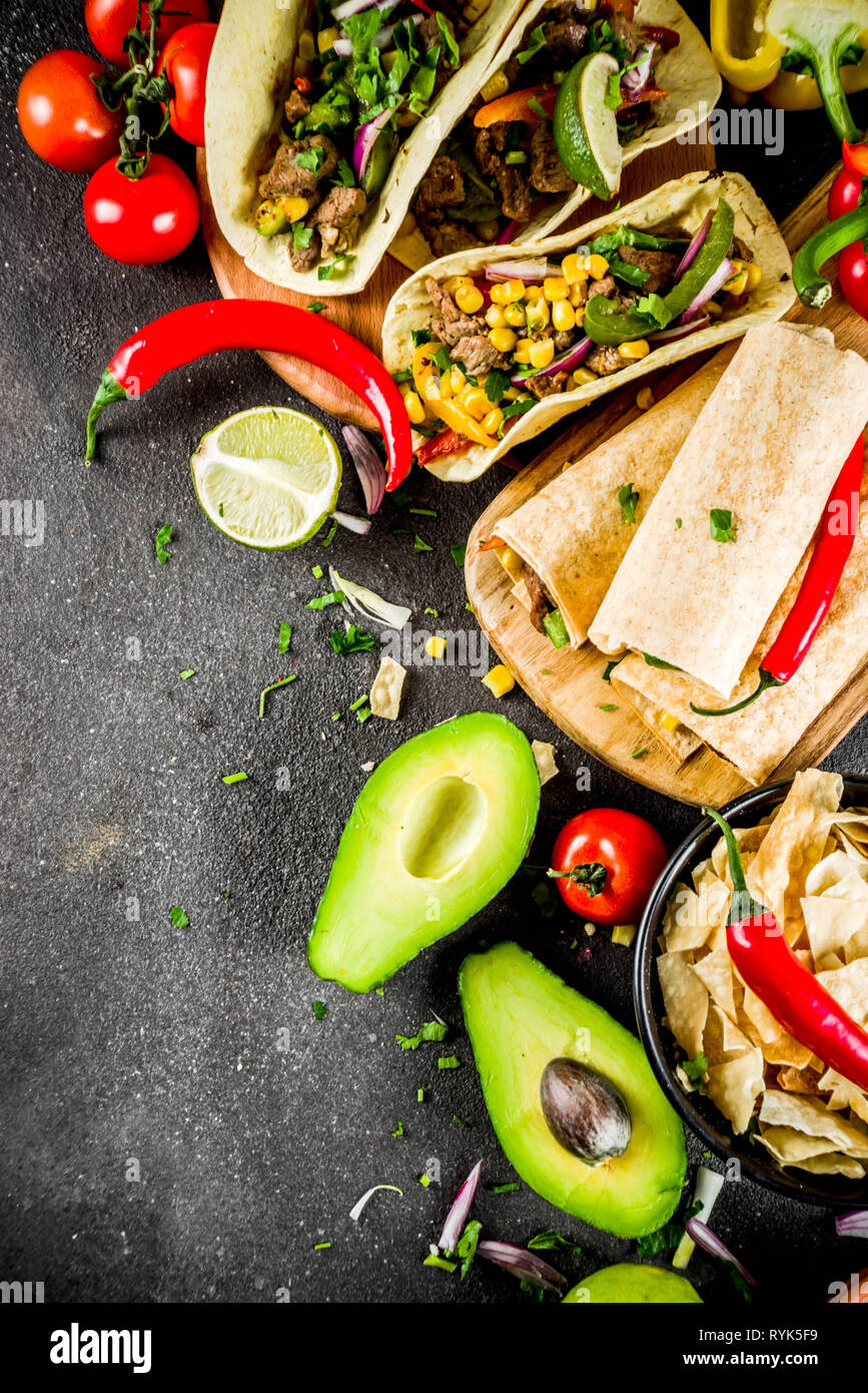 Cinco de Mayo food.Mexican food concept background with taco ...