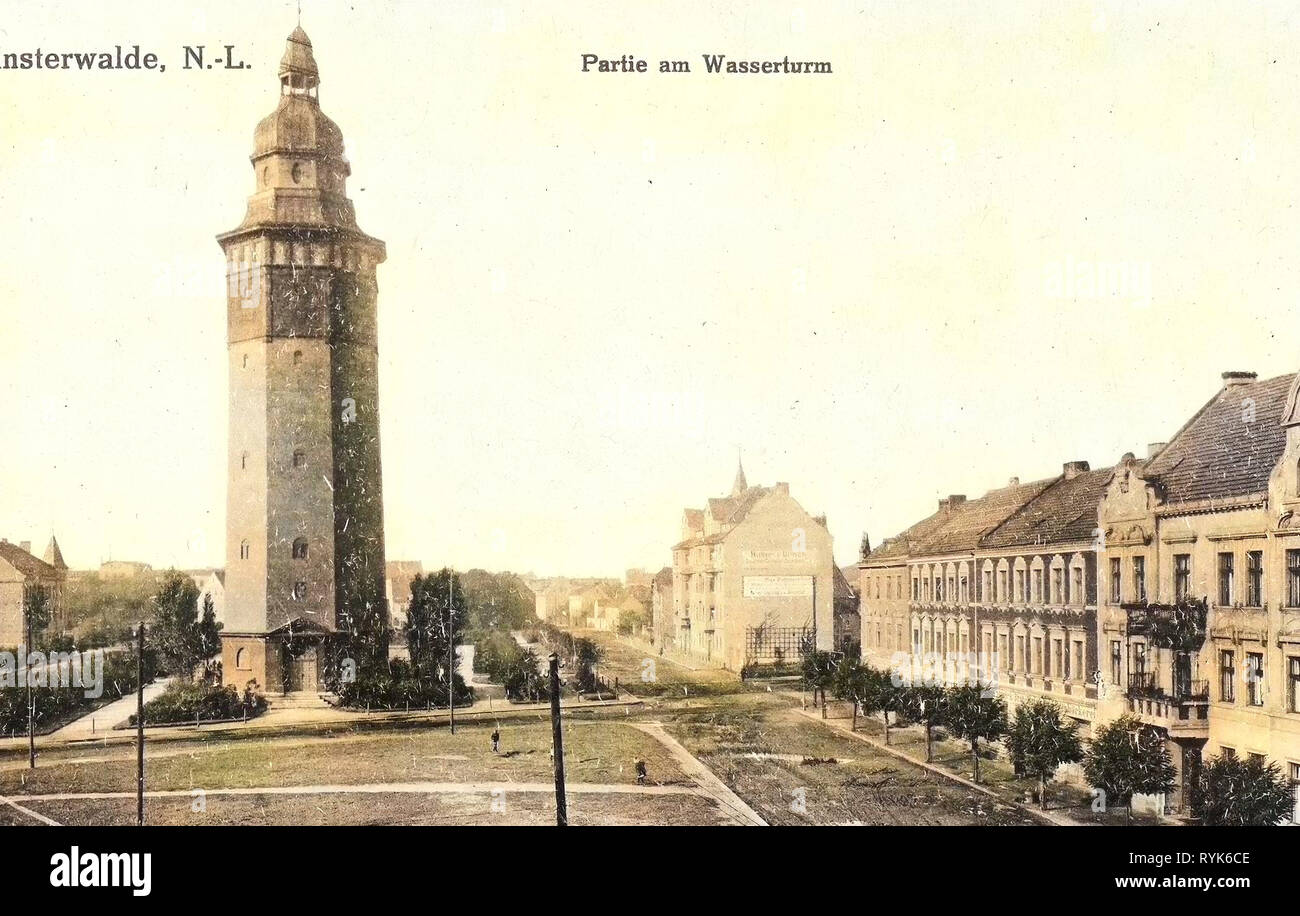 Buildings in Finsterwalde, Wasserturm Finsterwalde, 1917, Brandenburg ...