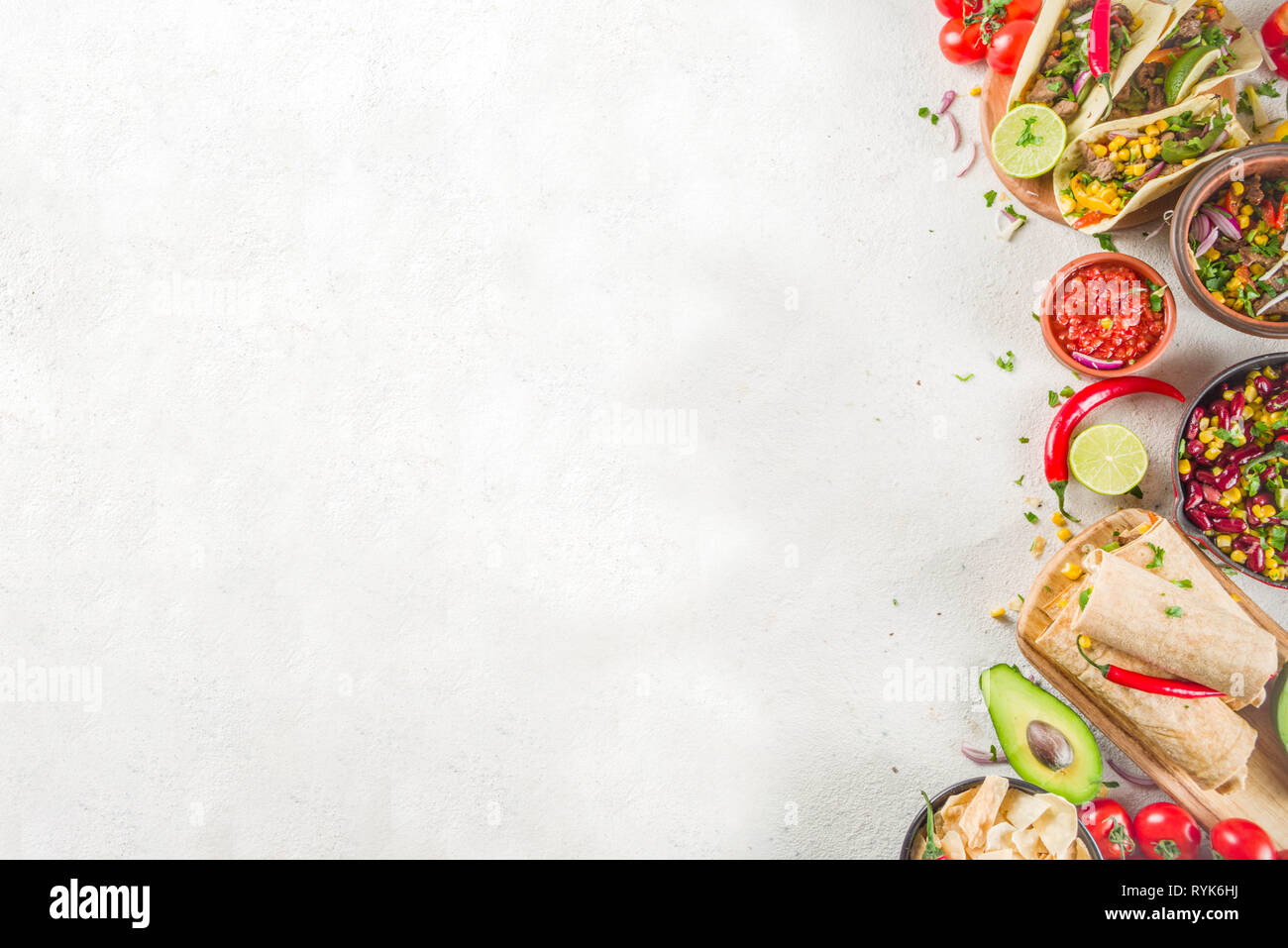 Cinco de Mayo food.Mexican food concept background with taco ...