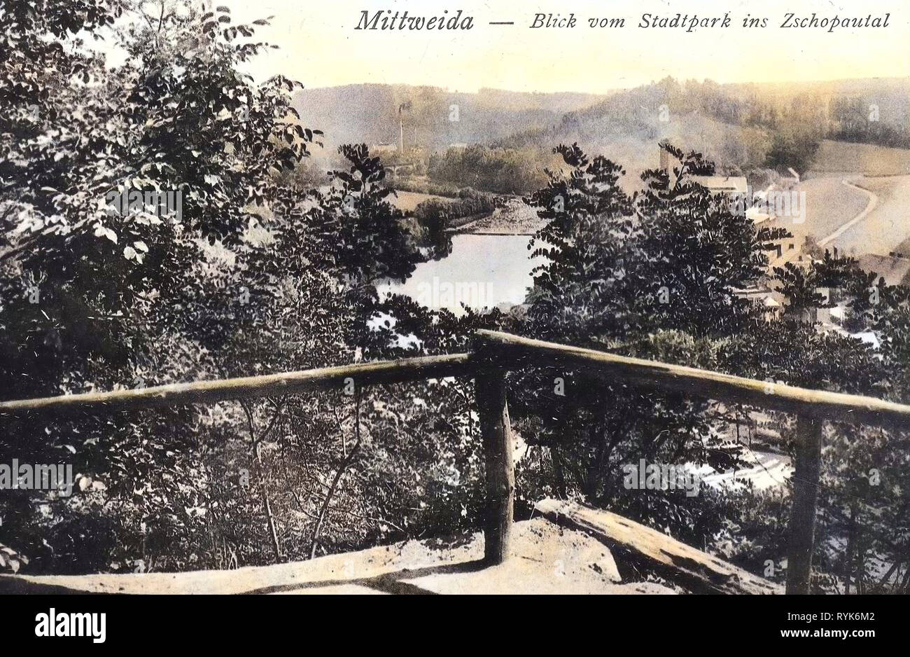 Scenic overlooks in Germany, Mittweida, 1918, Landkreis Mittelsachsen ...