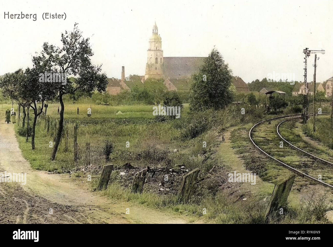 Railway signs in Germany, Rail tracks in Germany, Churches in Herzberg ...