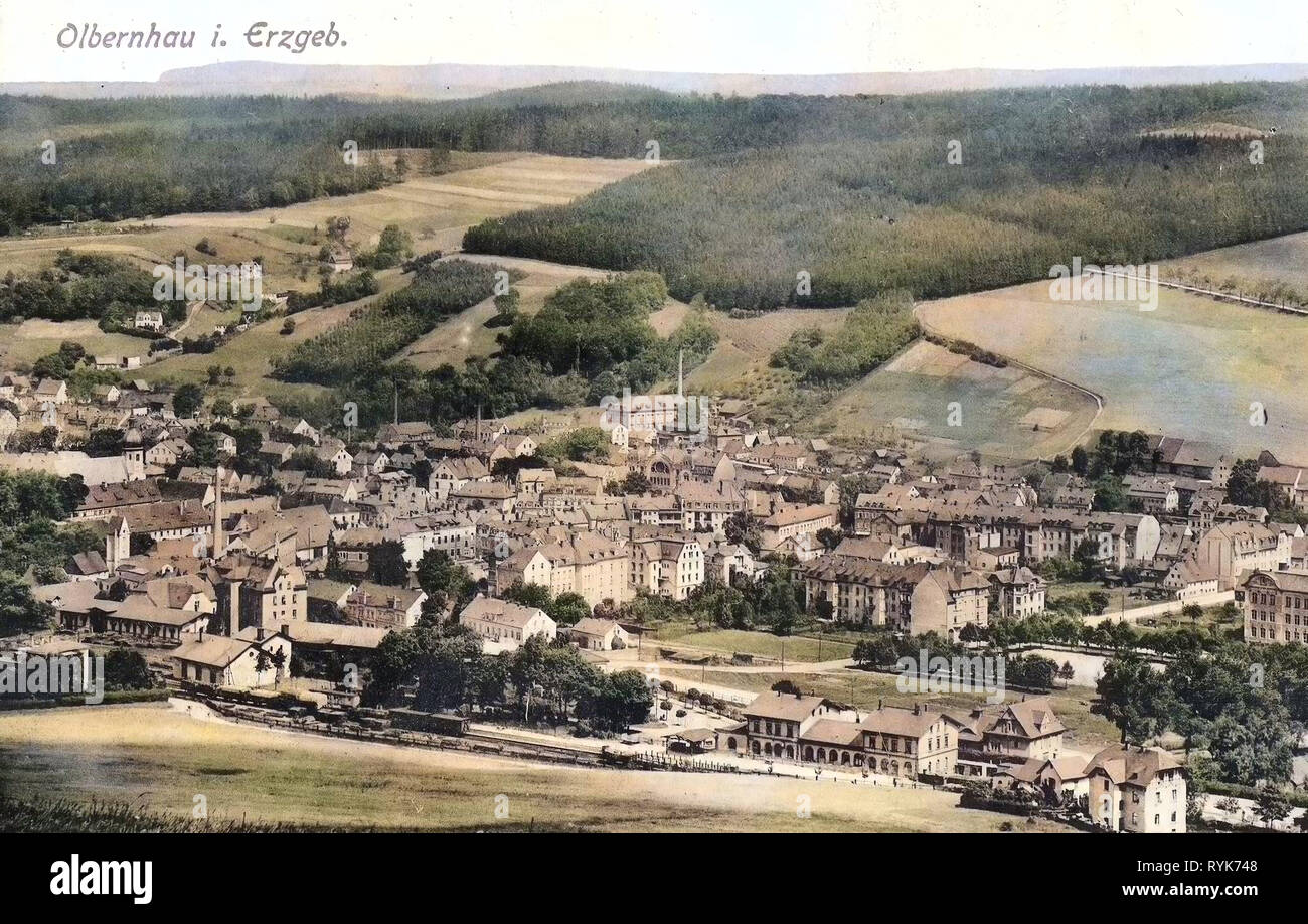 Buildings in Erzgebirgskreis, Bahnhof Olbernhau, 1919, Erzgebirgskreis ...