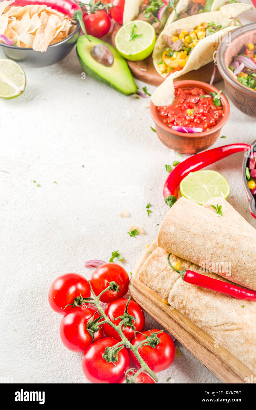 Cinco de Mayo food.Mexican food concept background with taco ...