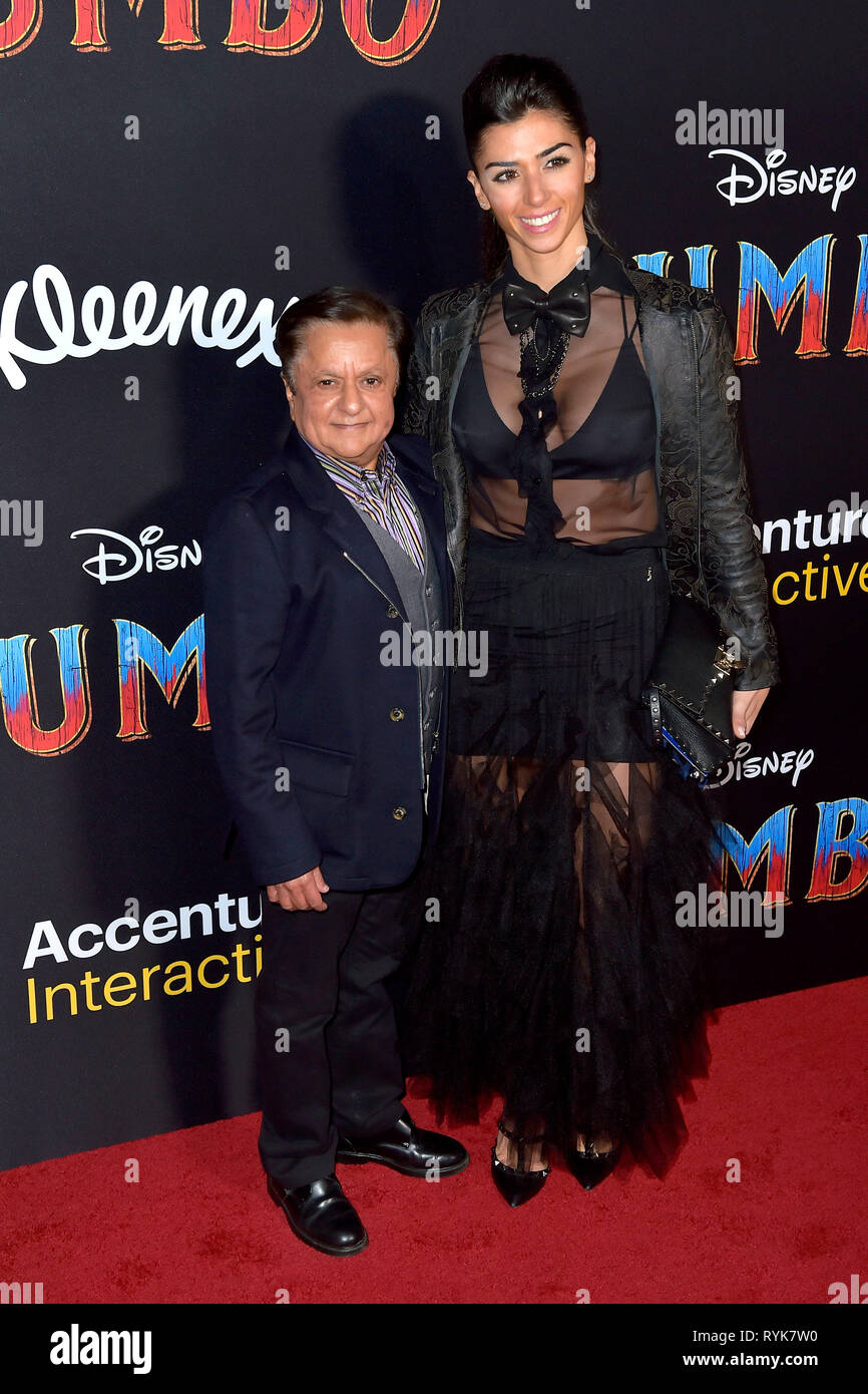 Deep Roy and guest attending the world premiere of 'Dumbo' at the El ...