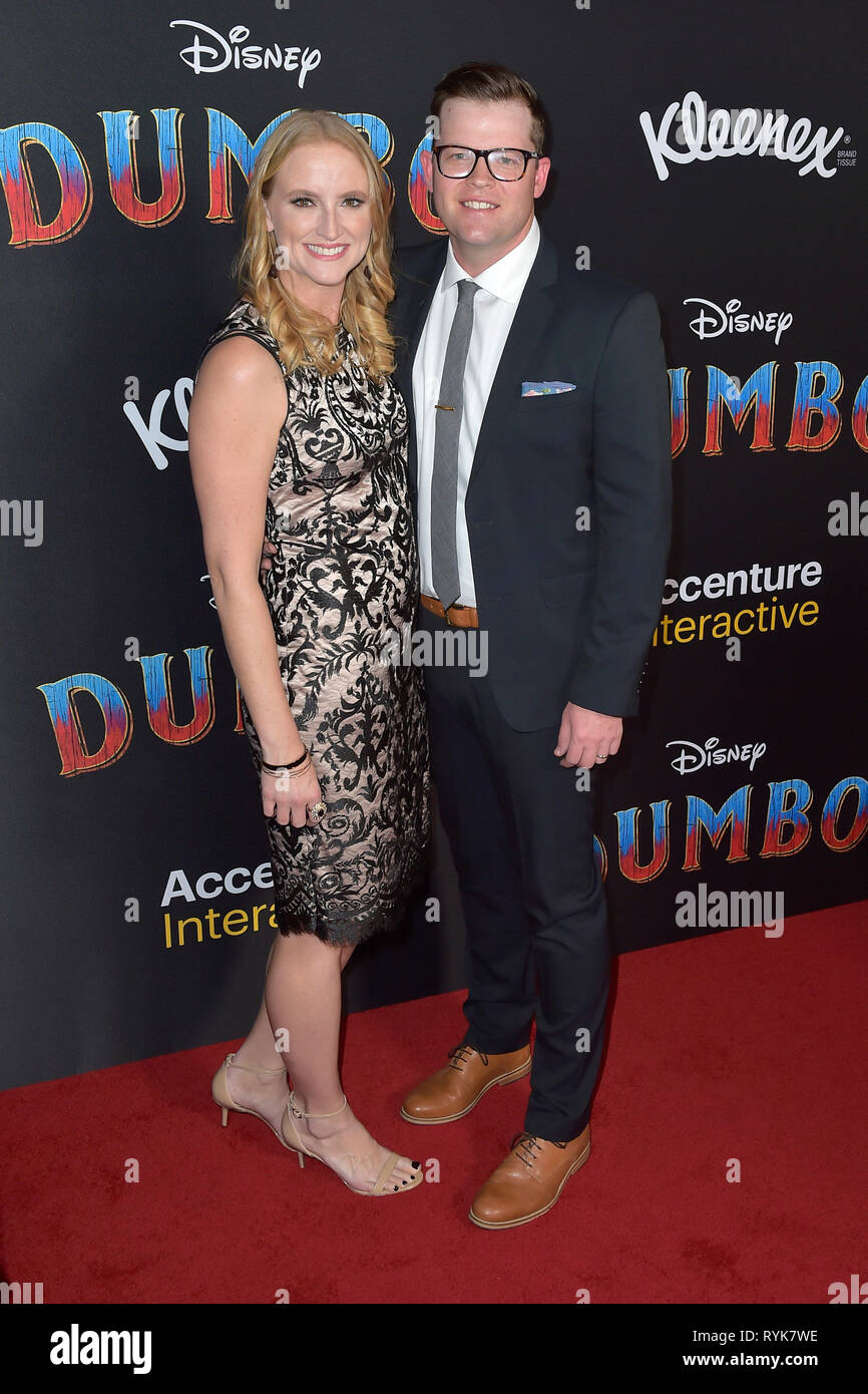 Justin Springer and guest attending the world premiere of 'Dumbo' at ...