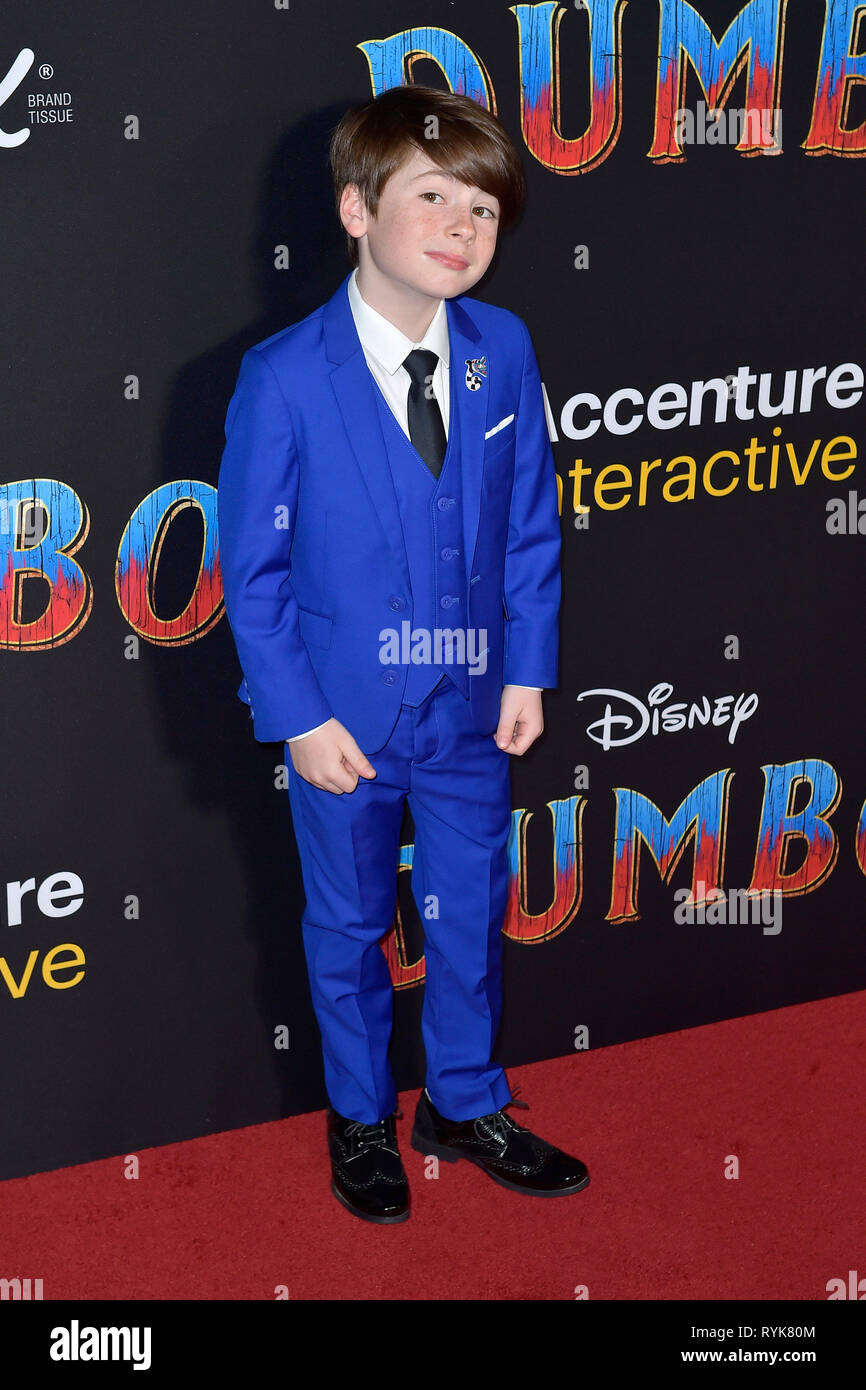 Paxton Booth attending the world premiere of 'Dumbo' at the El Capitan ...