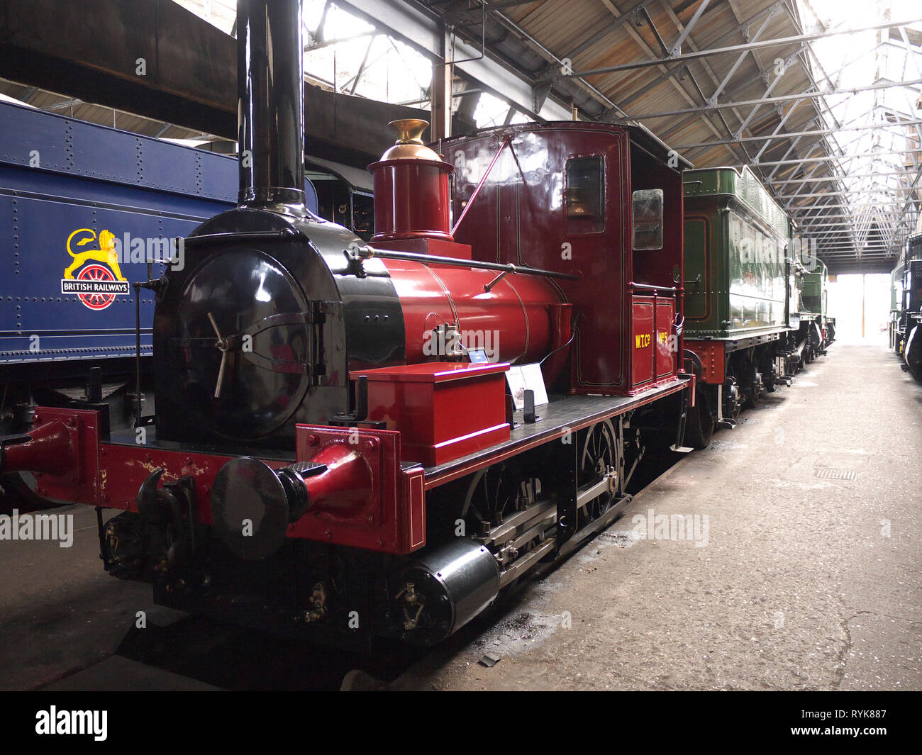 Steam loco in the engine shed Didcot railway centre Stock Photo - Alamy
