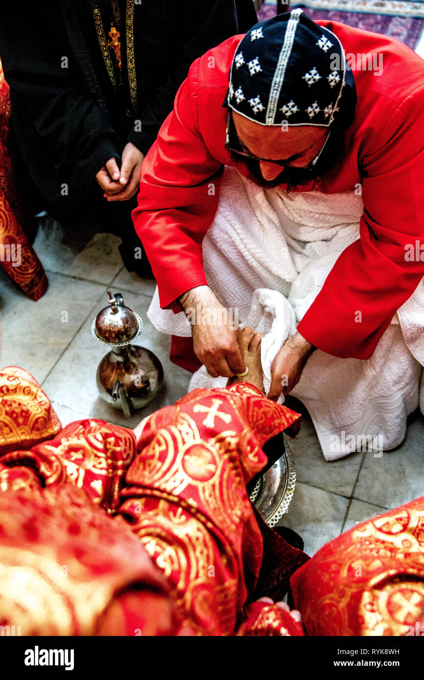 Maundy thursday celebration in St Mark's Syriac orthodox church ...