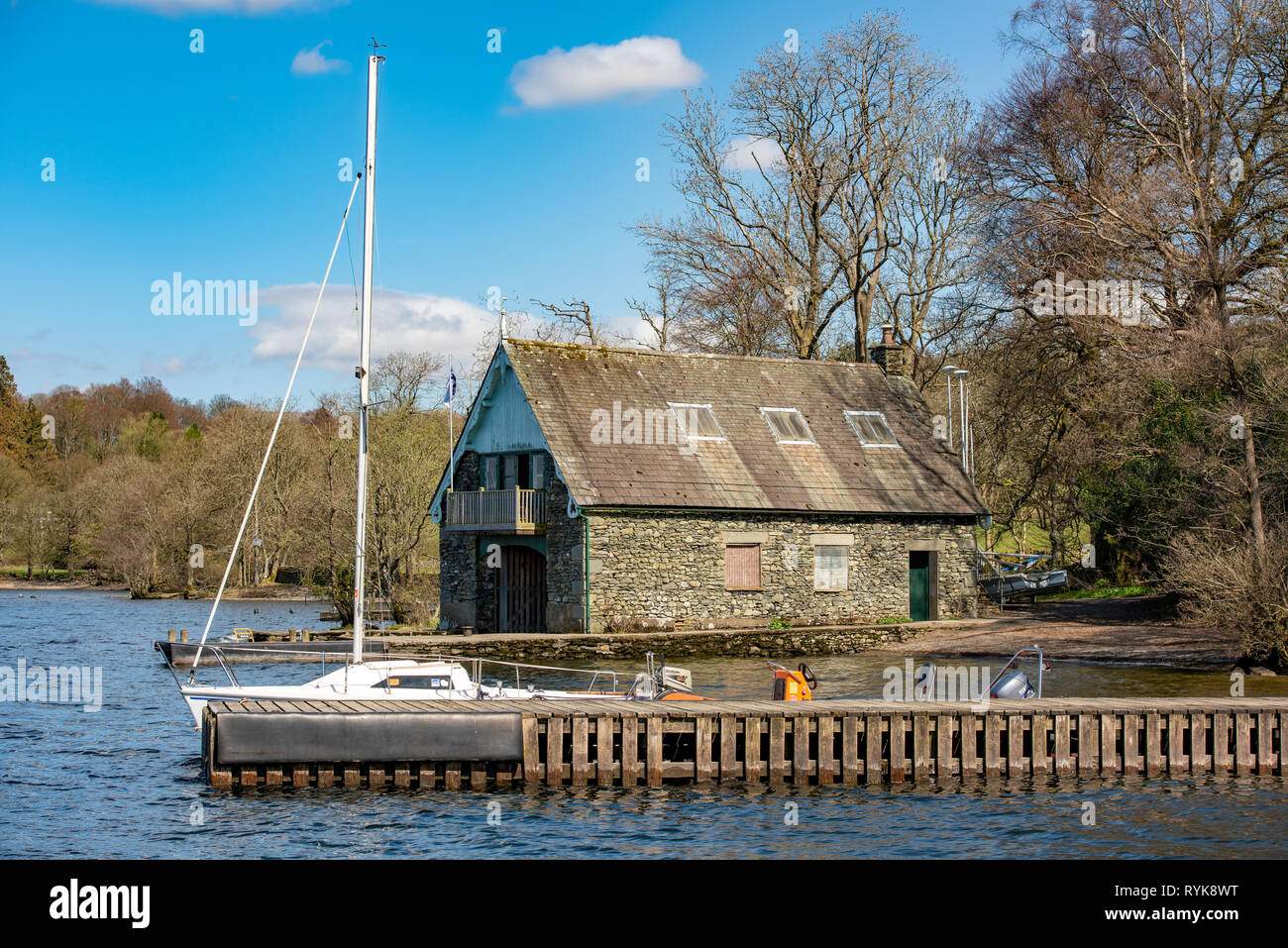 Boathouse at Millerground Landing on Lake Windermere, Windermere ...