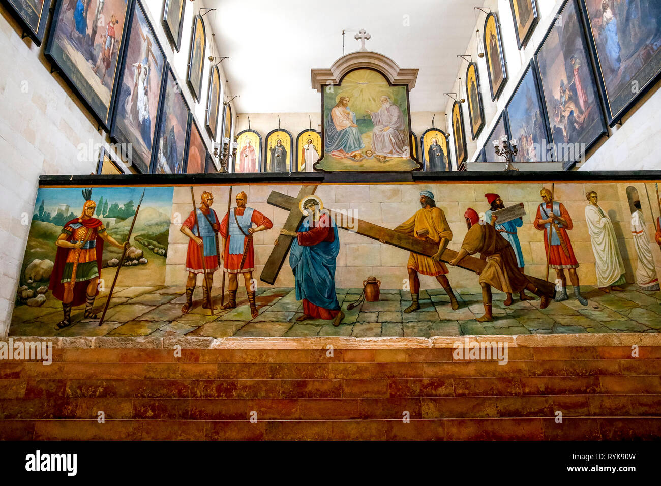 Alexander Nevsky Russian orthodox church, Jerusalem, Israel Stock Photo ...