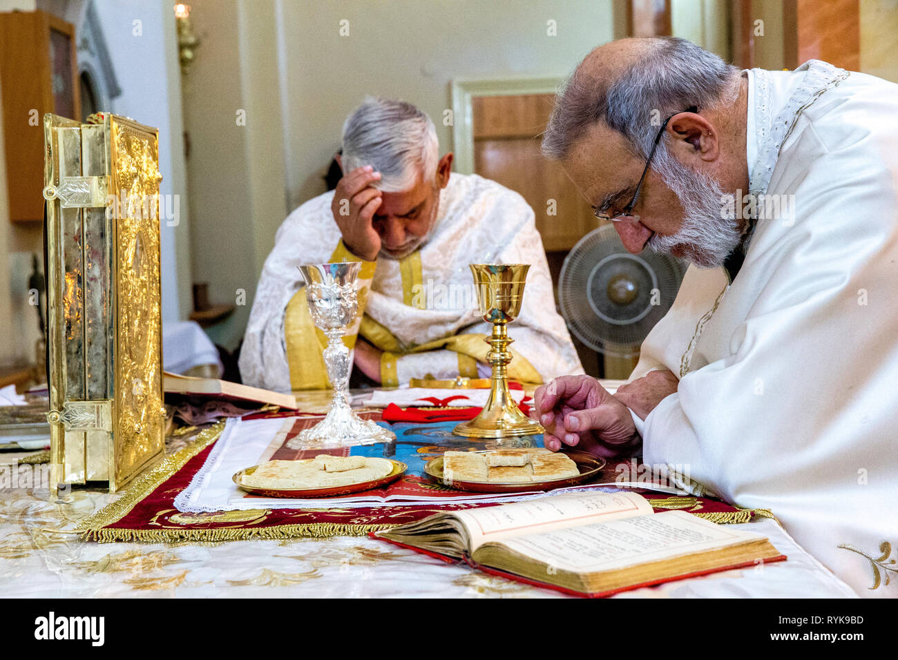 Celebration of the Myrrh bearers' sunday in the Nazareth melkite (Greek ...