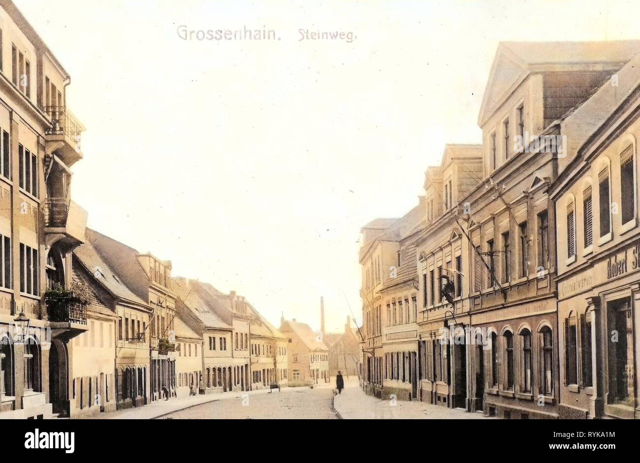 Buildings in Großenhain, 1912, Landkreis Meißen, Großenhain, Steinweg, Germany Stock Photo - Alamy