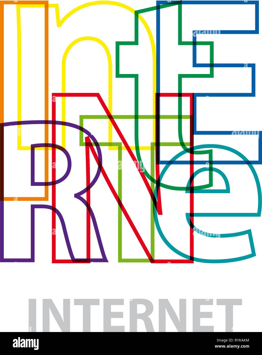 Vector internet. Broken text Stock Vector Image & Art - Alamy