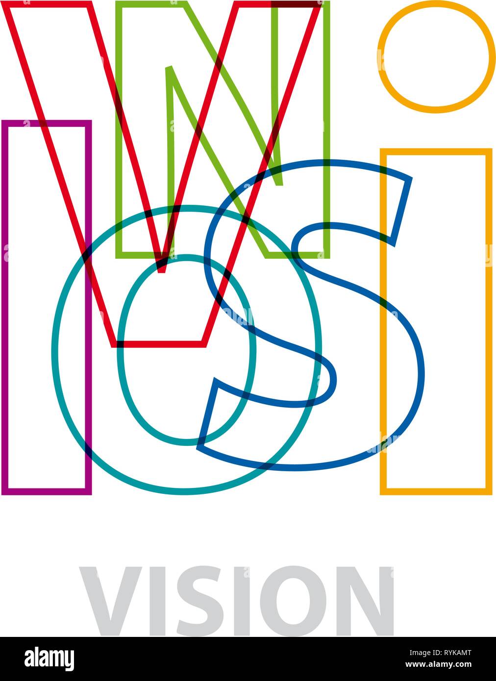 Vector vision. Broken text Stock Vector Image & Art - Alamy