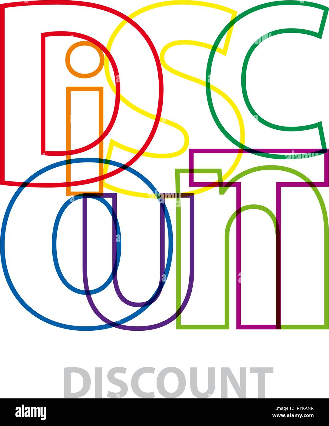 Vector discount. Broken text Stock Vector Image & Art - Alamy