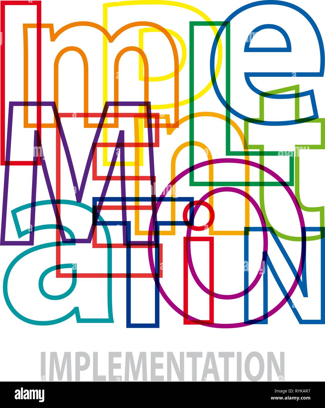 Vector implementation. Broken text Stock Vector Image & Art - Alamy