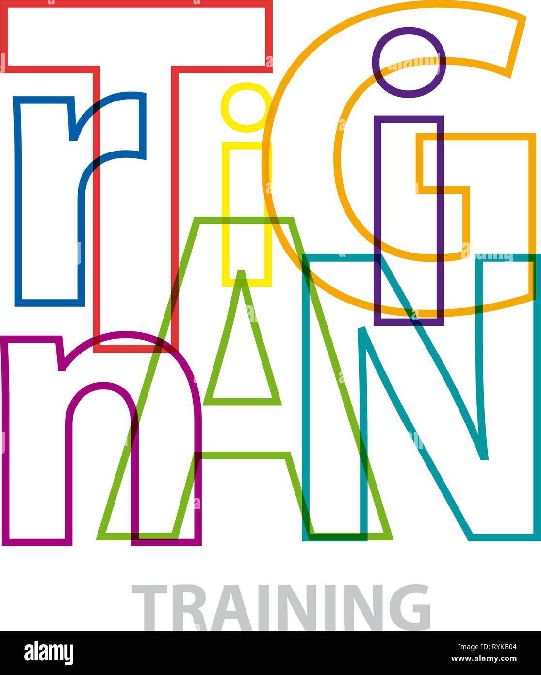 Vector training. Broken text Stock Vector Image & Art - Alamy
