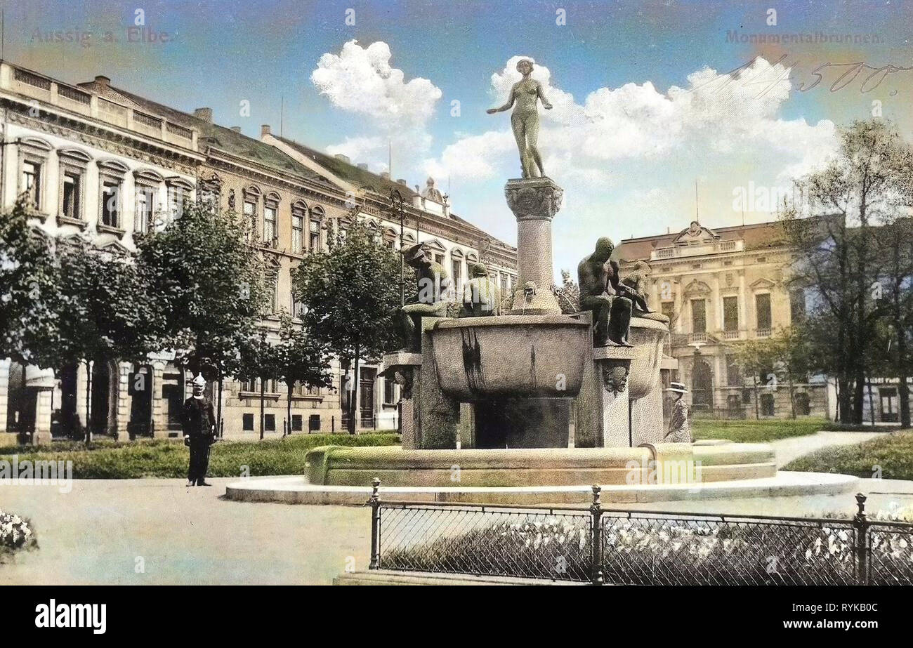 Fountains in Ústí nad Labem, Buildings in Ústí nad Labem, 1912, Ústí ...