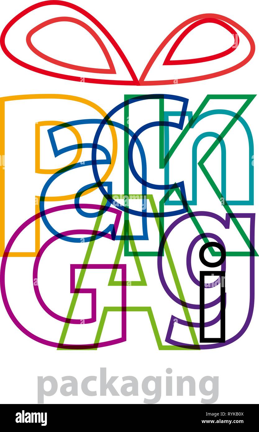 Vector packaging. Broken text Stock Vector Image & Art - Alamy