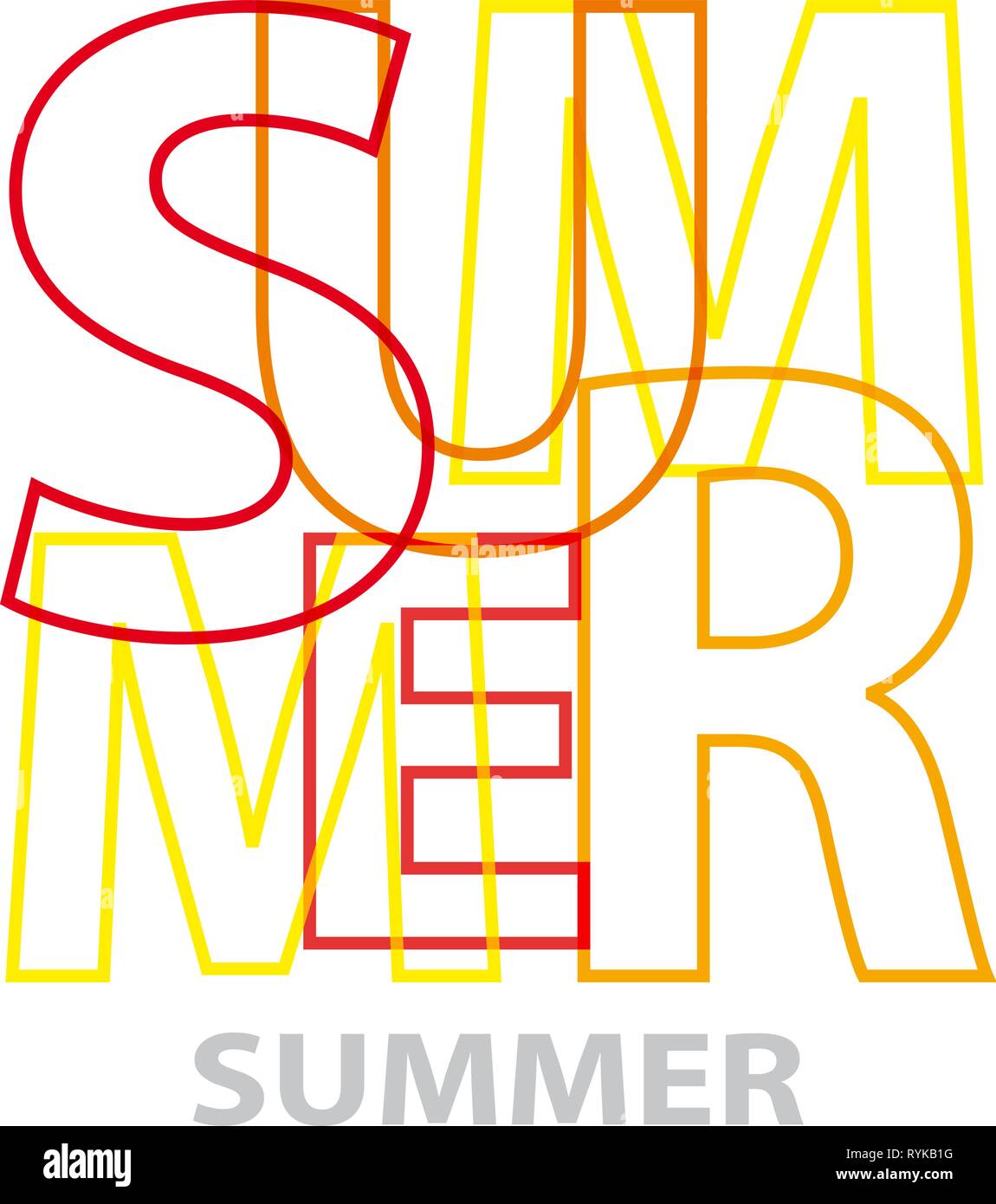 Vector summer. Broken text Stock Vector Image & Art - Alamy