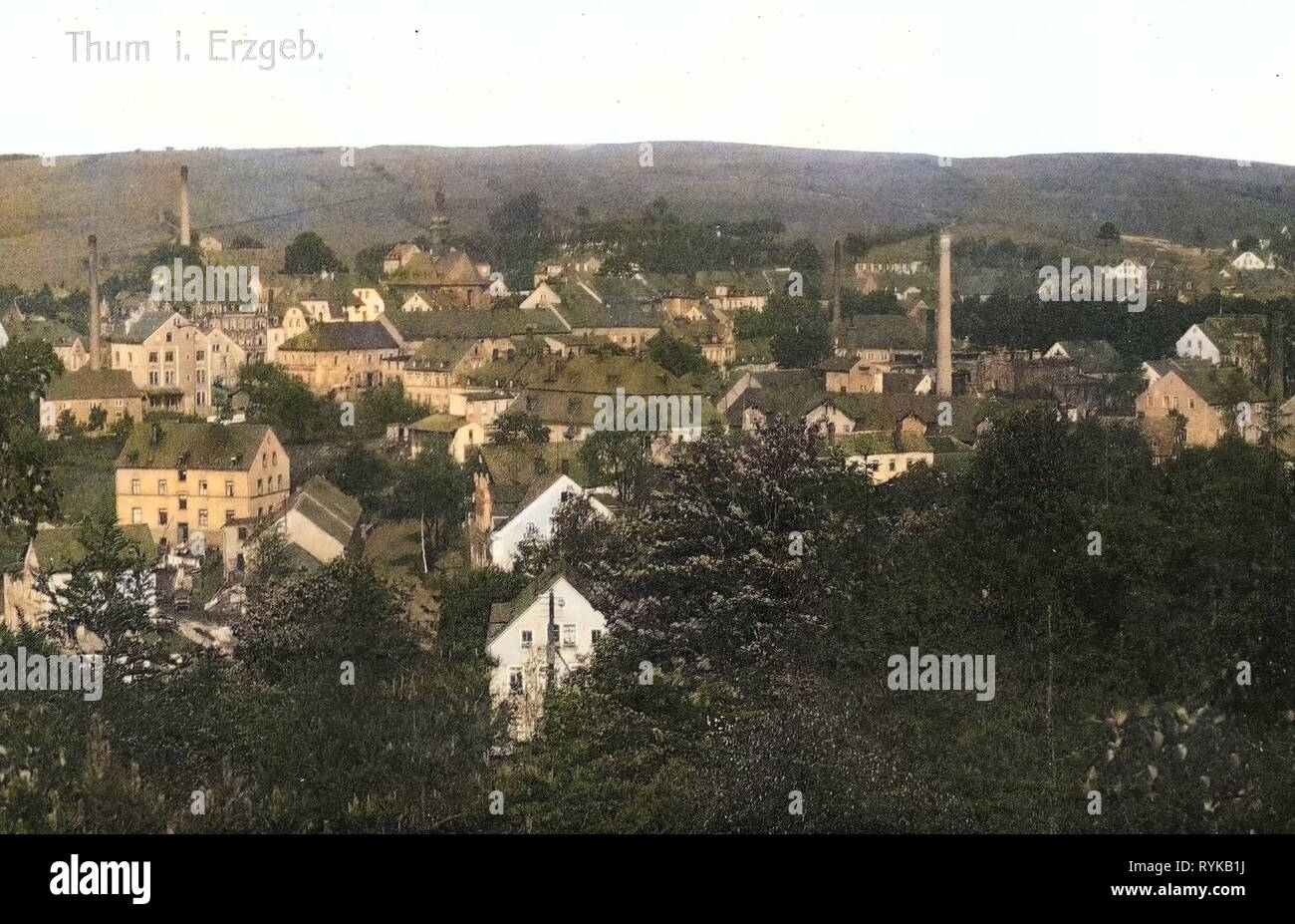 Buildings in Erzgebirgskreis, Thum, 1912, Erzgebirgskreis, Germany ...