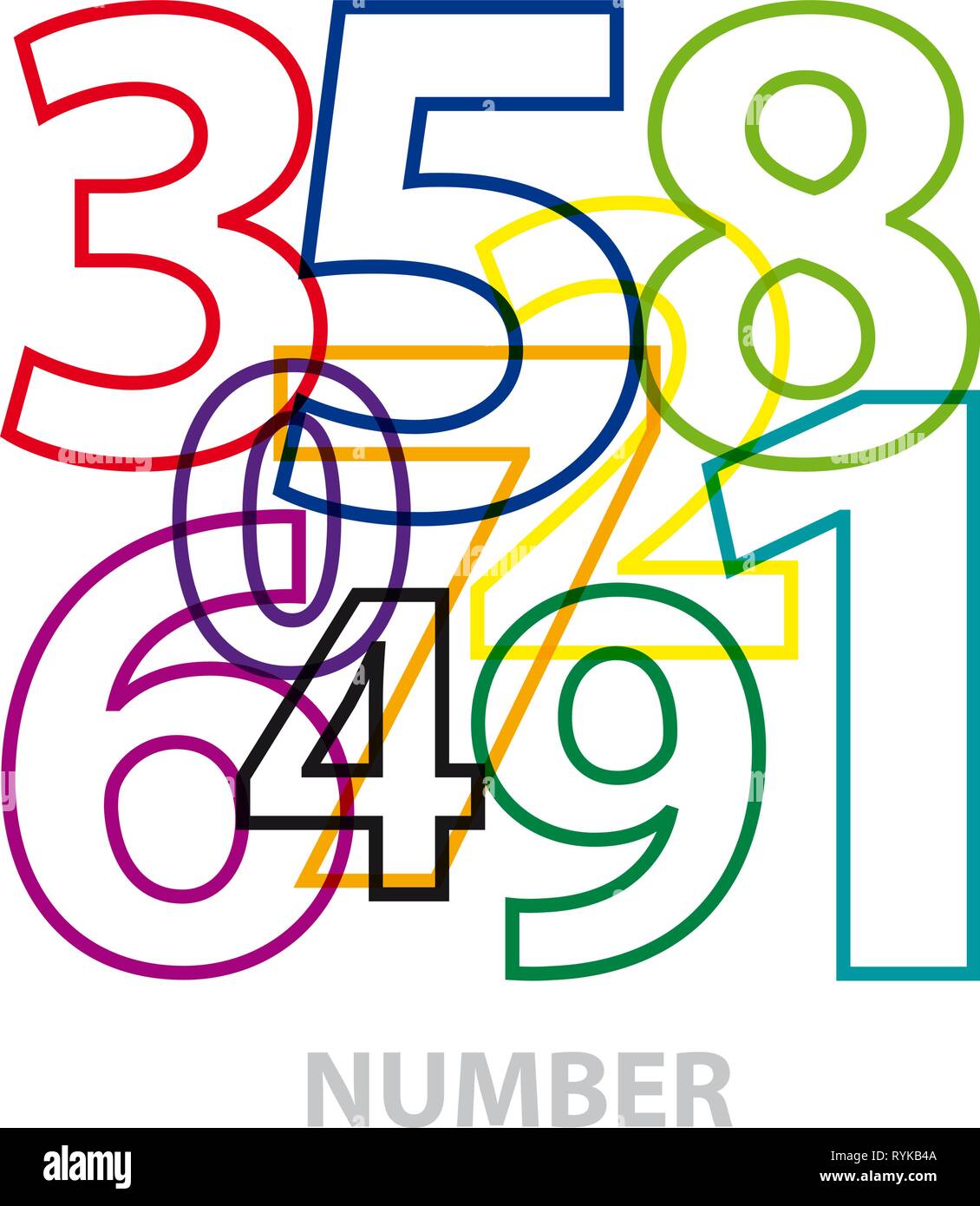 Numbers puzzle Stock Vector Images - Alamy
