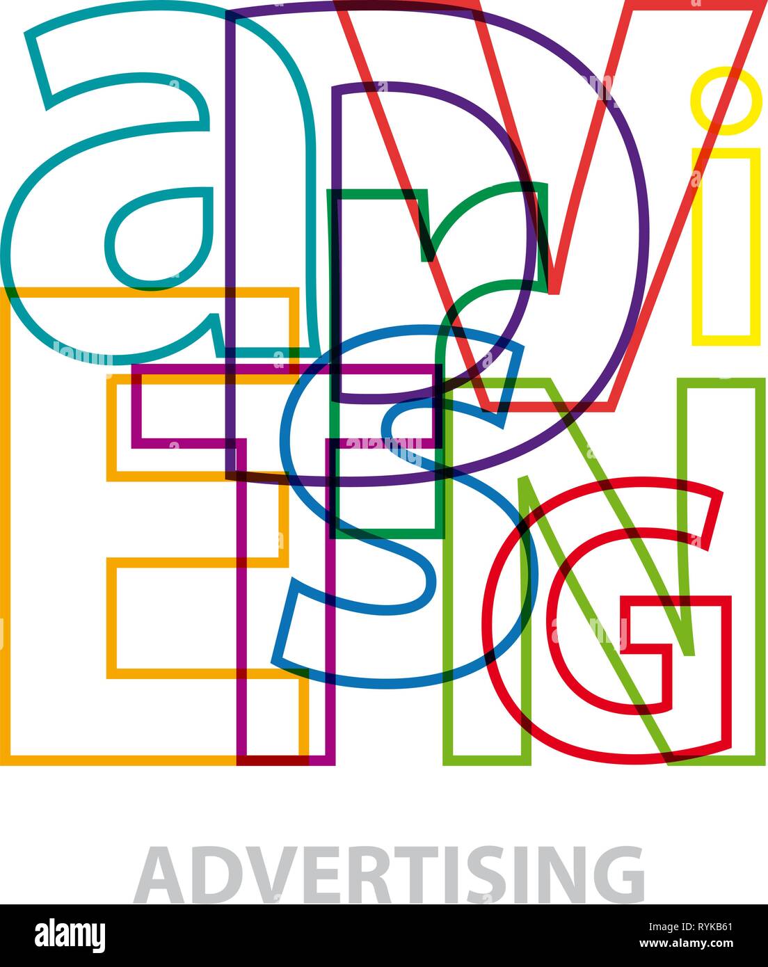 Vector advertising. Broken text Stock Vector Image & Art - Alamy