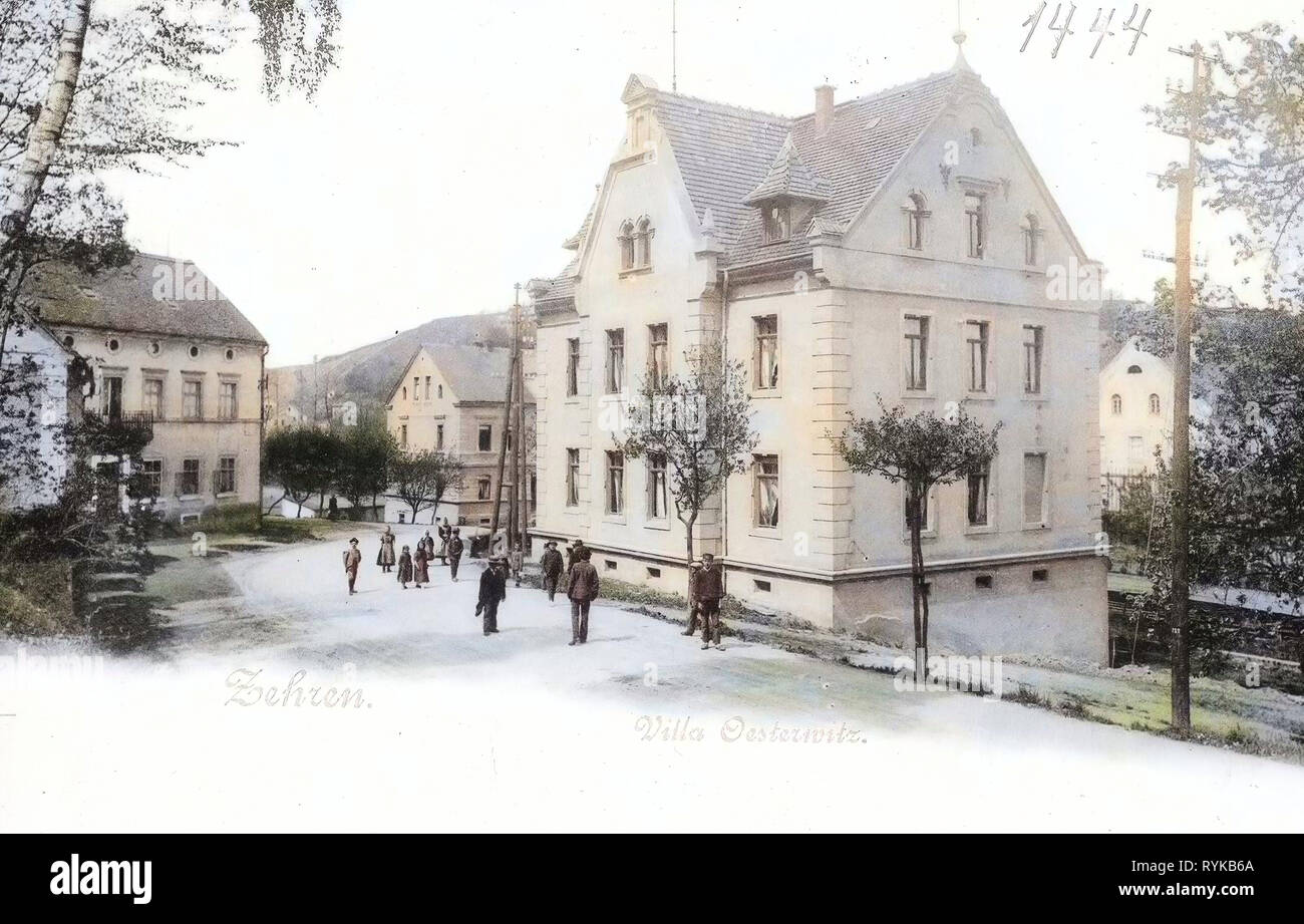 Villas in Saxony, Diera-Zehren, 1900, Landkreis Meißen, Zehren, Villa ...