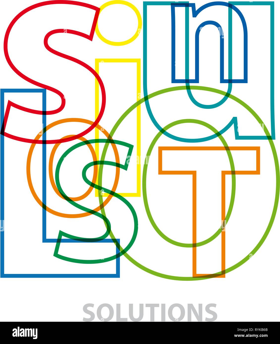 Vector solutions. Broken text Stock Vector Image & Art - Alamy