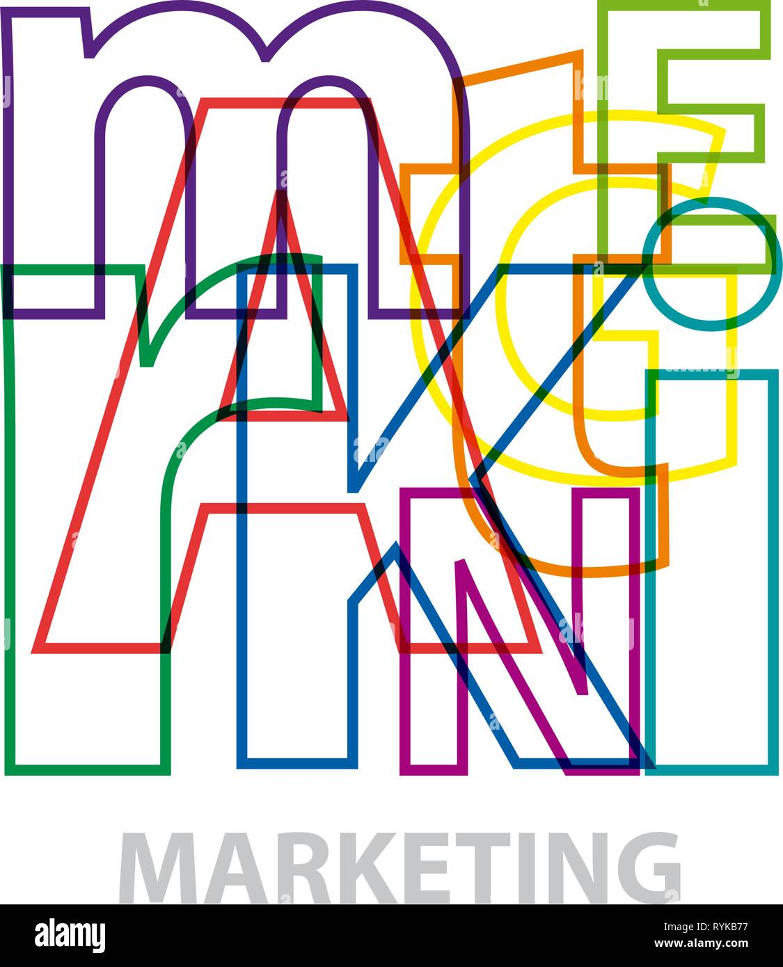 Vector marketing. Broken text Stock Vector Image & Art - Alamy