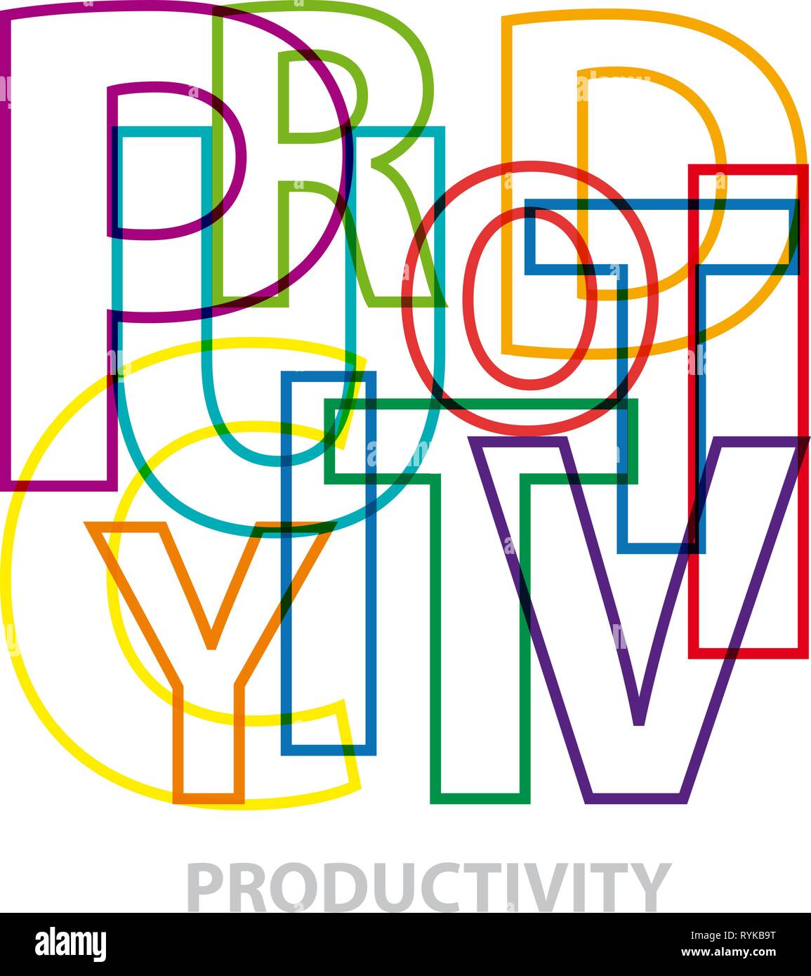 Vector productivity. Broken text Stock Vector Image & Art - Alamy