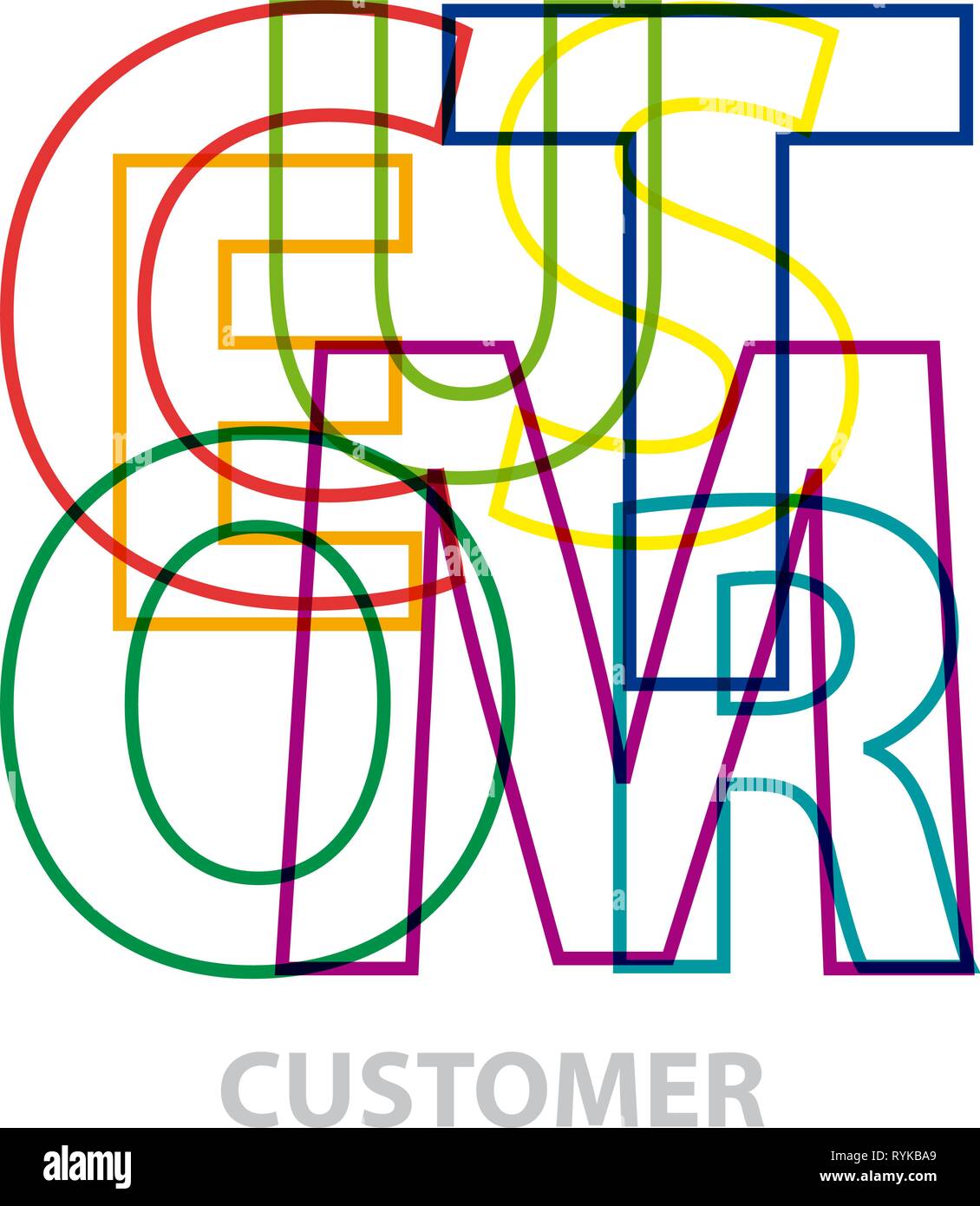 Vector customer. Broken text Stock Vector Image & Art - Alamy