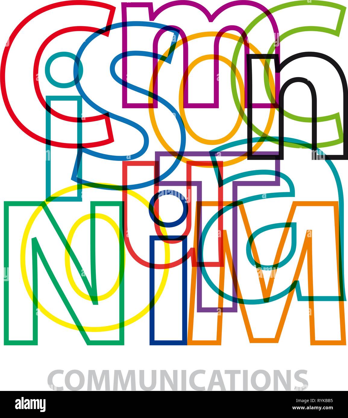 Vector communications. Broken text Stock Vector Image & Art - Alamy