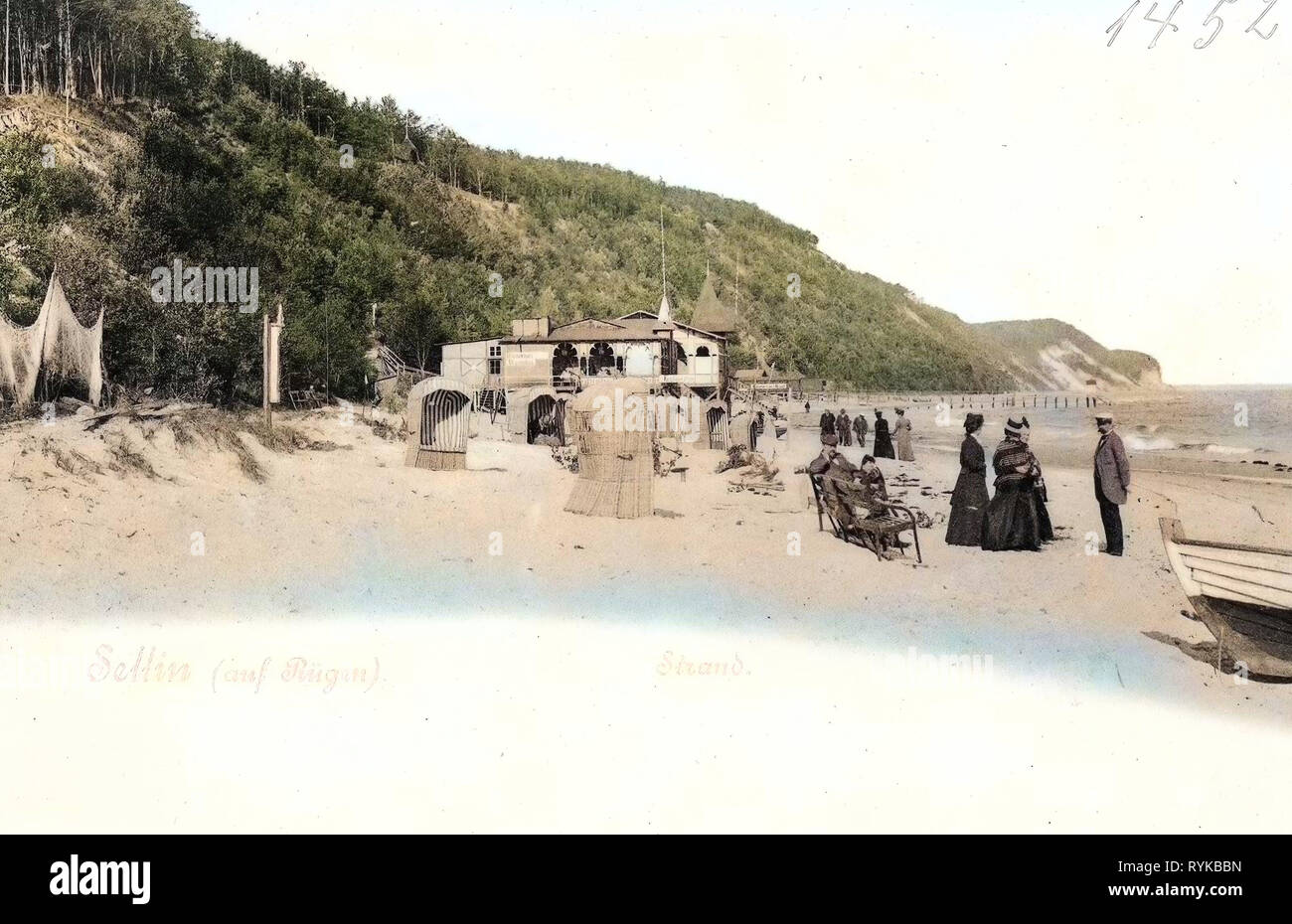 Beach of Sellin, Strandkorbs, History of Sellin, 1900, Mecklenburg ...