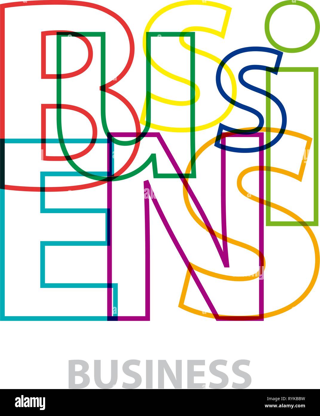 Vector business. Broken text Stock Vector Image & Art - Alamy